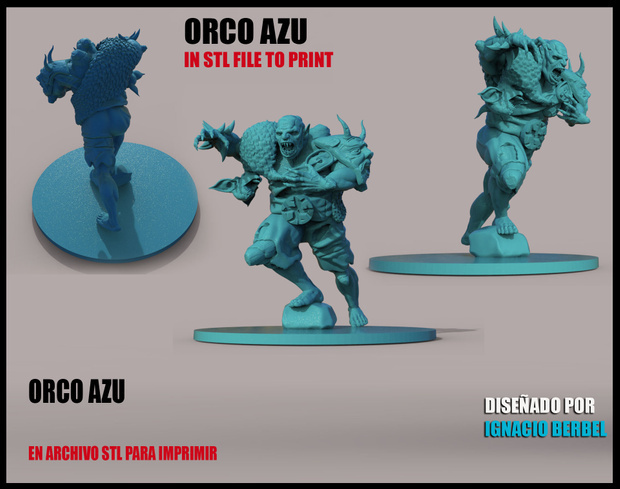 Free 3D file ORCUS AZU STL ⚔ ・3D printer model to download・Cults